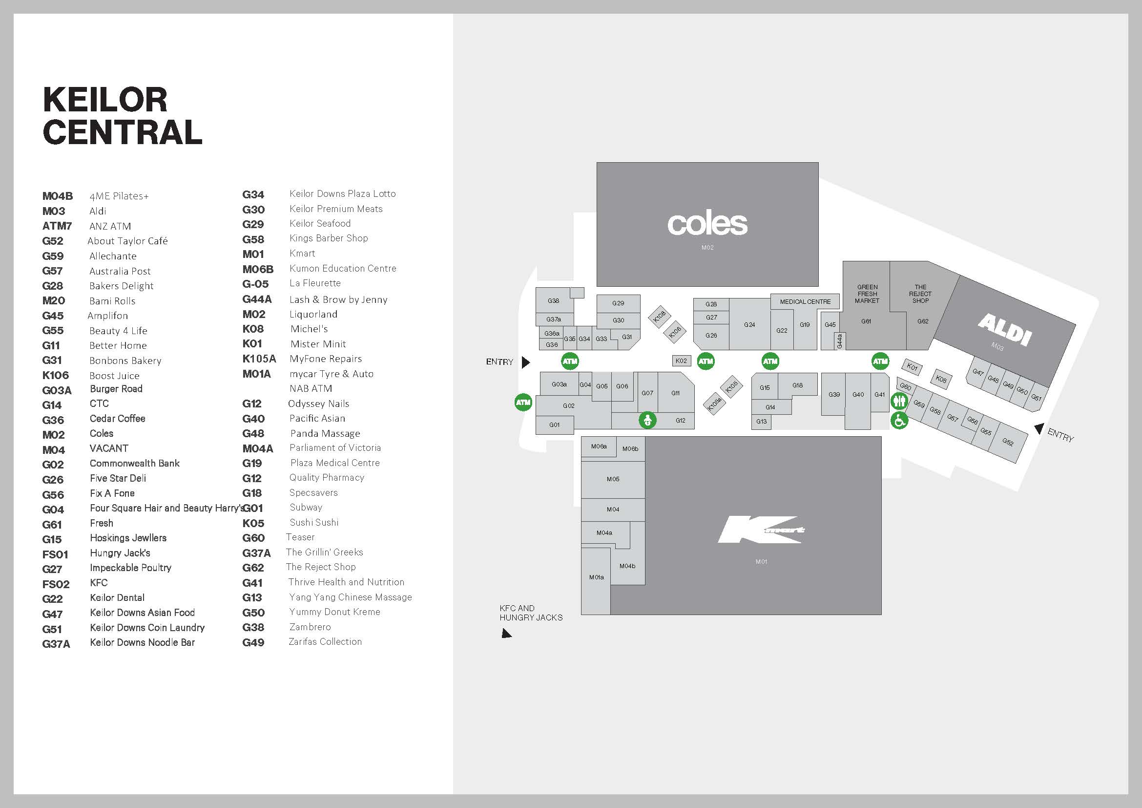 Centre Plan - Keilor Central Shopping Centre