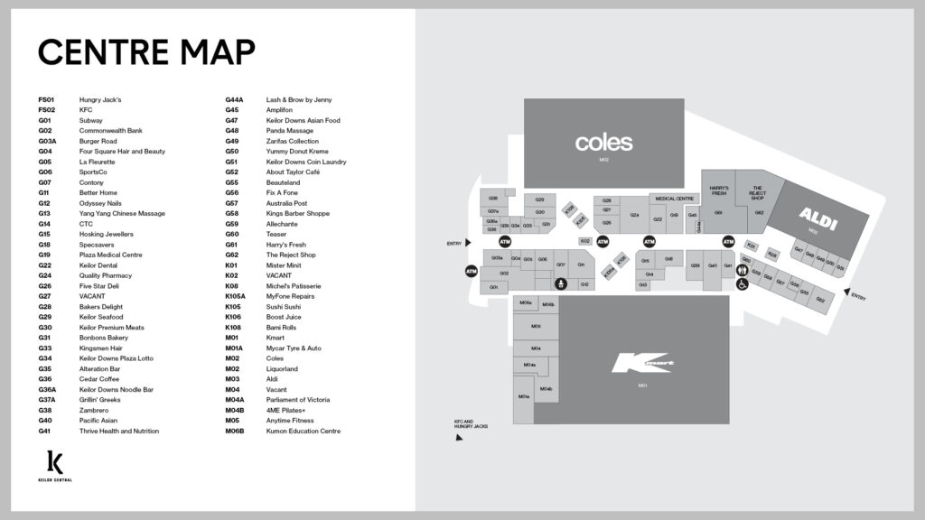 Centre Plan - Keilor Central Shopping Centre