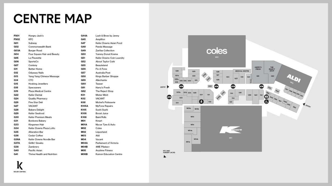 Centre Plan - Keilor Central Shopping Centre