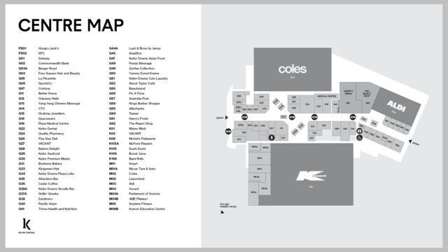 Centre Plan - Keilor Central Shopping Centre